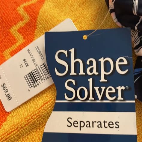 Shape Solver Swim Shape Solver Top With Flowers On Navy Blue