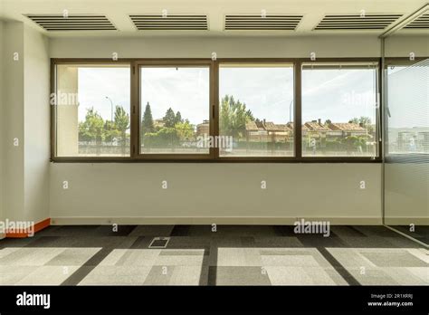 Empty Offices With Separate Offices With Glass Partitions Large