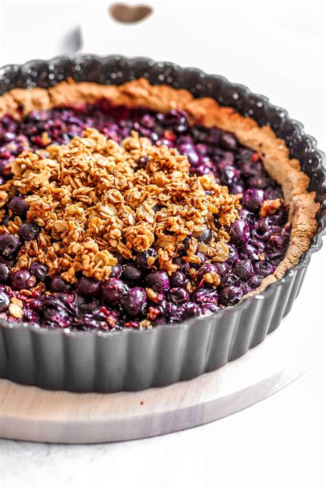 Vegan Blueberry Crisp Tart Nadias Healthy Kitchen