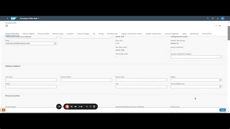 How To Create A Purchase Order In Sap S 4hana Fiori Youtube