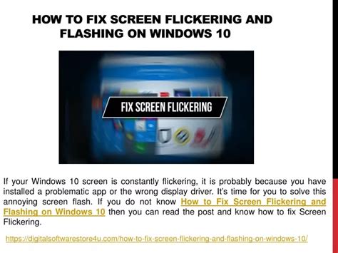 PPT How To Fix Screen Flickering And Flashing On Windows 10 PowerPoint Presentation ID 10623537