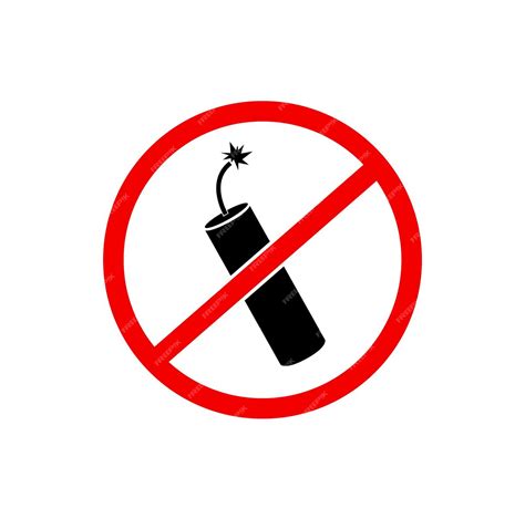 Premium Vector Fataka Banned Here Symbol Firecrackers Banned Icon