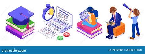 Examing Test Writing Man At Desk Line Icon Concept Examing Test Writing Man At Desk Flat