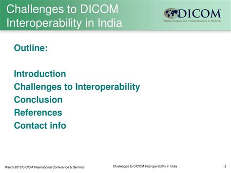 Ppt Challenges To Dicom Interoperability In India Powerpoint Presentation Id2653420