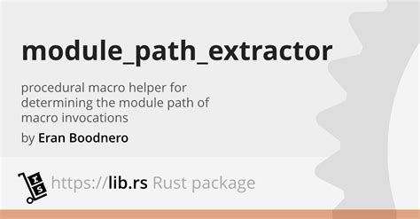 Modulepathextractor — Rust Proc Macro Helper Librs