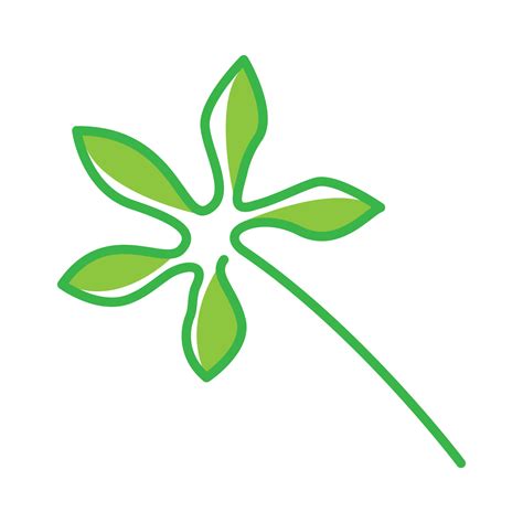 Cassava Leaves Abstract Logo Vector Symbol Icon Design Graphic Illustration Vector Art