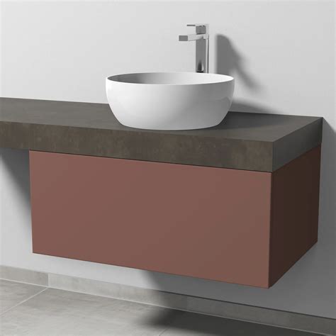 Sanipa Waschtischunterschrank „2morrow“ 800 × 340 × 520 Mm In Wine Red