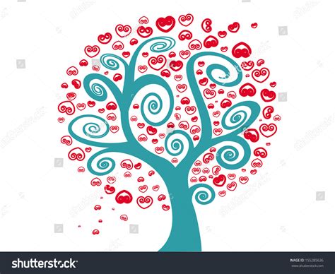 Tree Love Stock Vector Royalty Free 155285636 Shutterstock
