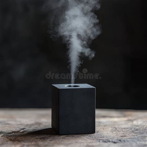 Black Square Diffuser With White Steam Rising Stock Illustration