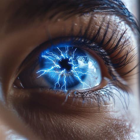 Complex Digital Network Visualized In Eye Reflection Conceptual