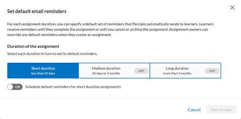 Schedule Default Email Reminders