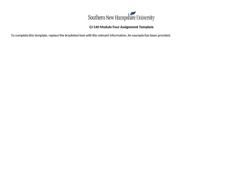 Cj 140 Module Four Assignment An Example Has Been Provided Audience