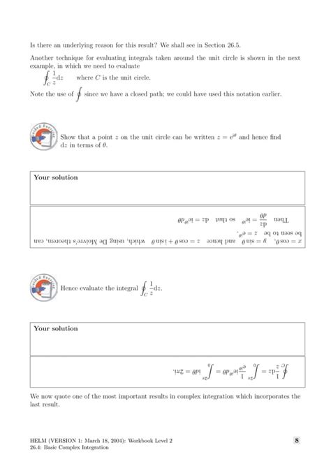 Complex Integral Pdf Physics Science