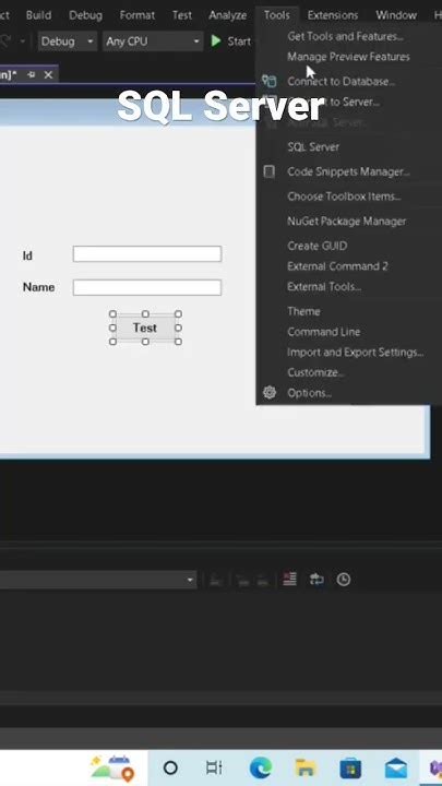 C Windows Form Connect To Sql Server Youtube