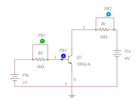 Input Output Characteristics Of BJT Common Emitter Configuration Multisim Live