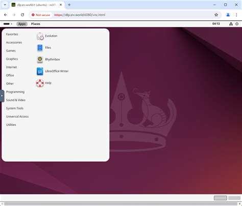 Ubuntu 2404 Lts Vnc Client Novnc Server World