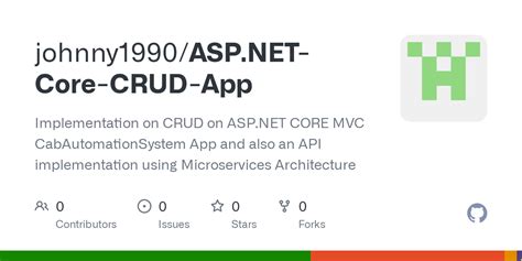Github Johnny1990aspnet Core Crud App Implementation On Crud On