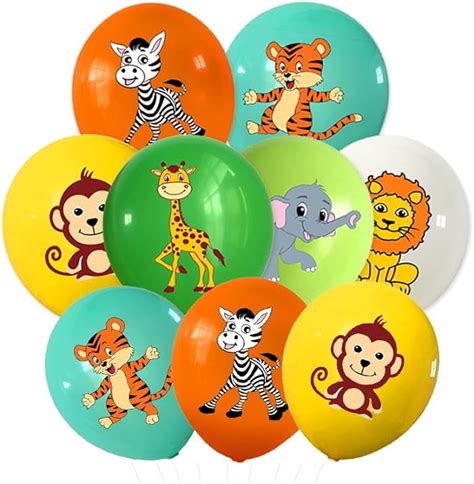 30 Pièces Jungle Ballons Animaux Ballon En Latex Animaux Animaux