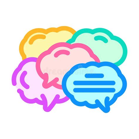 Context Bubble Natural Language Processing Nlp Color Icon Vector