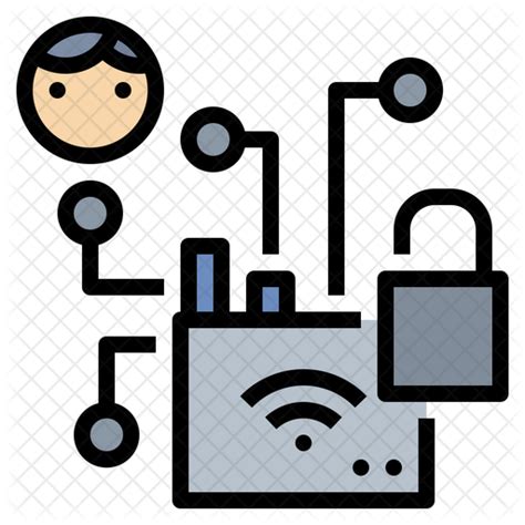 Wifi Hacker Icon Download In Colored Outline Style
