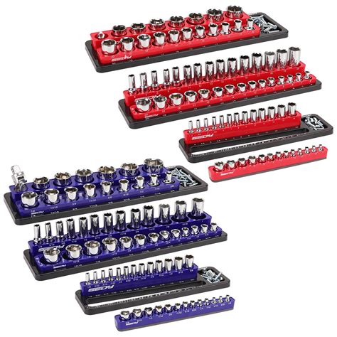 Magnetic Socket Holder Organizer Set Piece Detachable Drive Sockets Storage Tray