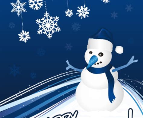 눈사람 인사말 카드 Eps Uidownload