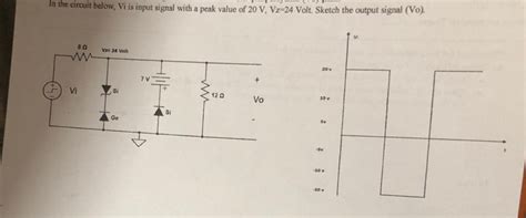 Solved In The Circuit Below Vi Is Input Signal With A Peak