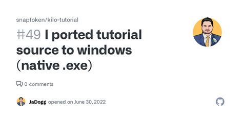 I Ported Tutorial Source To Windows Native Exe Issue Snaptoken Kilo Tutorial Github