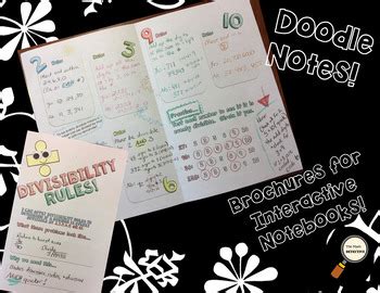 Divisibility Rules Decorated Notes Brochure For Interactive Notebooks