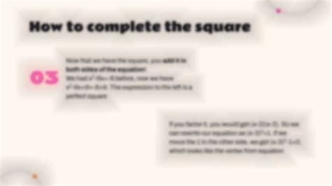 All About Completing The Square Google Slides PowerPoint