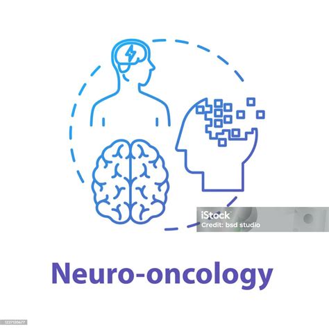 신경 종양학 개념 아이콘 뇌 신 생물의 연구 편두통 두통의 위험 신경학 및 심리학 아이디어 얇은 라인 그림 벡터 절연 윤곽선 Rgb 색상 그리기 개념에 대한 스톡 벡터 아트
