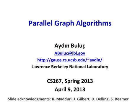 ppt parallel graph algorithms powerpoint presentation free download