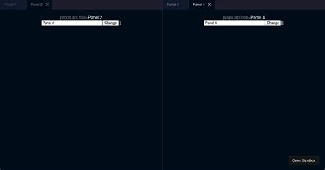 Updatetitle Dockview Codesandbox