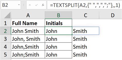 Extracting Initials In Excel