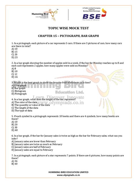 Chapter 15 Pictograph Bar Graph Pdf Chart Cartesian Coordinate