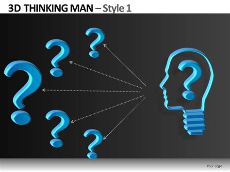3d Thinking Man Style 1 Powerpoint Presentation Slides Db Powerpoint