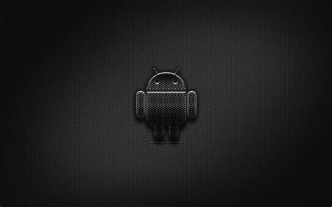 Sleek Grid Black Android Logo Wallpaper Background Free Download