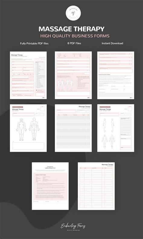 Massage Client Intake And Consent Forms Editable Massage Therapist