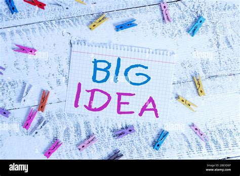 Word Writing Text Big Idea Business Photo Showcasing Having Great Creative Innovation Solution