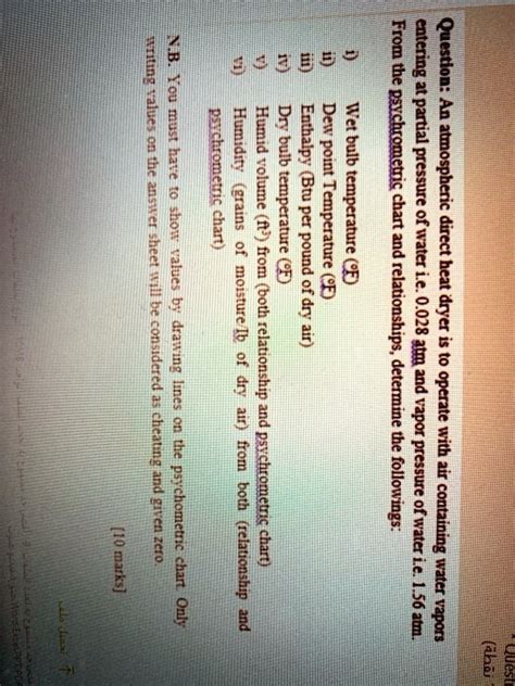 Solved Separation Process Show Graph Iv Ii Psychrometric Chart Dry
