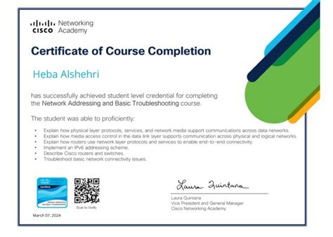 I Got A Professional Certificate For Networking Addressing And Troubleshooting From Cisco