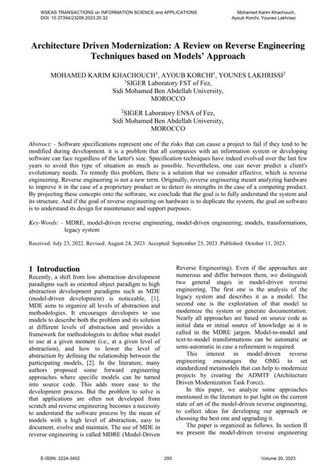 Pdf Architecture Driven Modernization A Review On Reverse