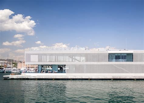 Perforated Cladding Unifies Scobs Barcelona Marina Buildings