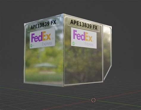 3d Model Fedex Airport Container Vr Ar Low Poly Cgtrader