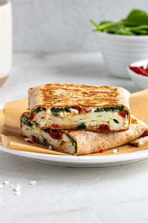Spinach Feta Egg White Wrap Stephanie Kay Nutrition