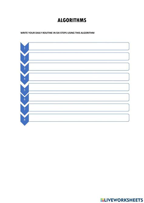 Computer Algorithm Worksheets At Russell Romine Blog