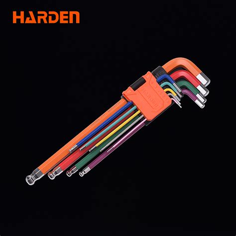 Harden 540615 9pcs Color Ring Extra Long Type Long Type Ball Point Hex