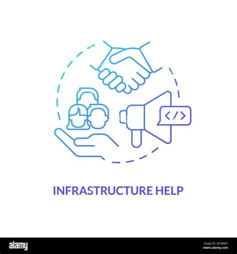 Infrastructure Help Blue Gradient Concept Icon Stock Vector Image And Art Alamy