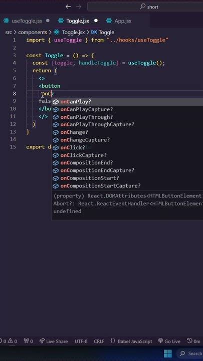 How To Create A Toggle Button Using A Custom Hook In React Js Html5