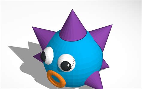 3d Design Рыба шипы Tinkercad